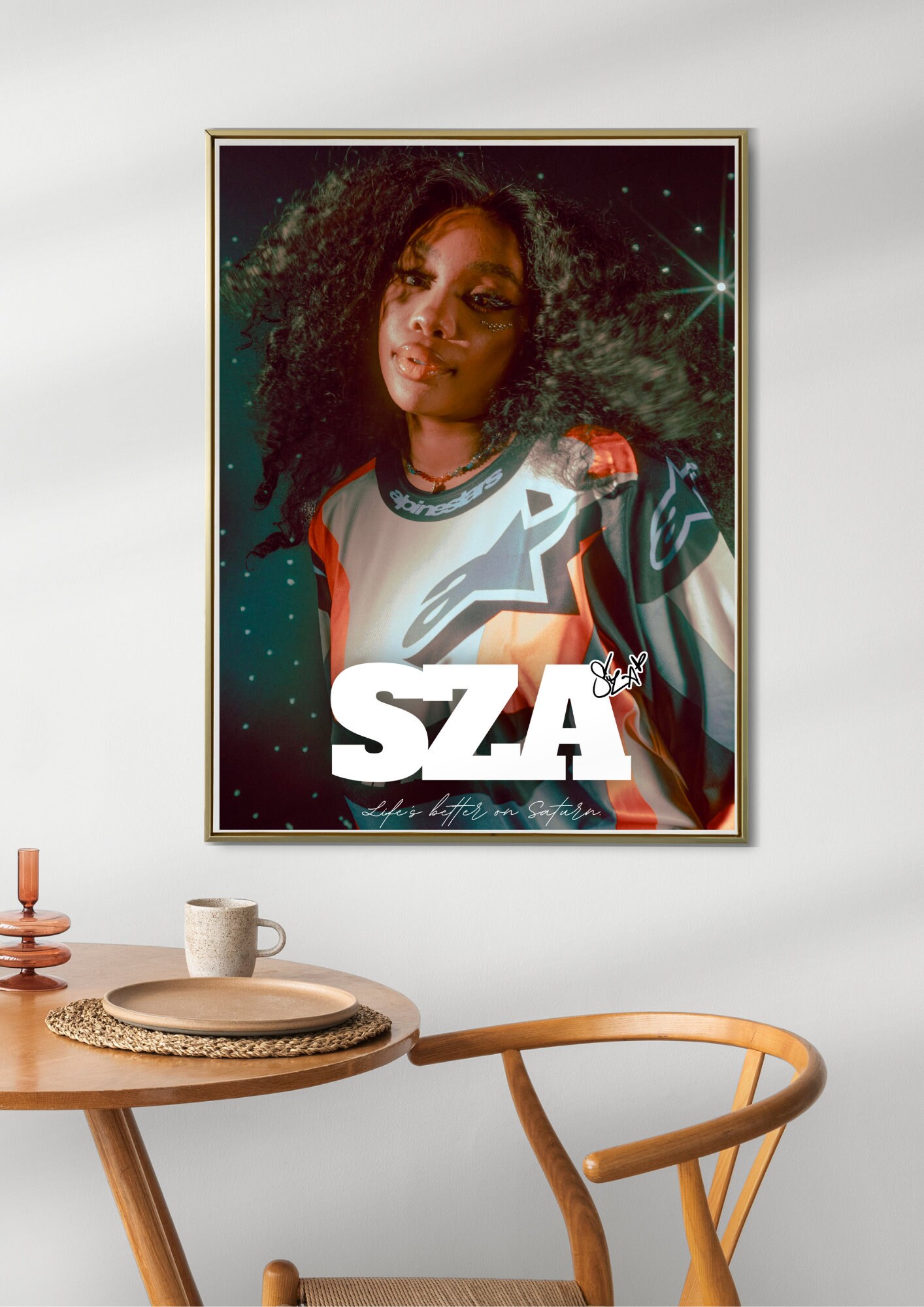 SZA Saturn Poster, RNB Artist Poster, R&B Artist Poster, New Release ...