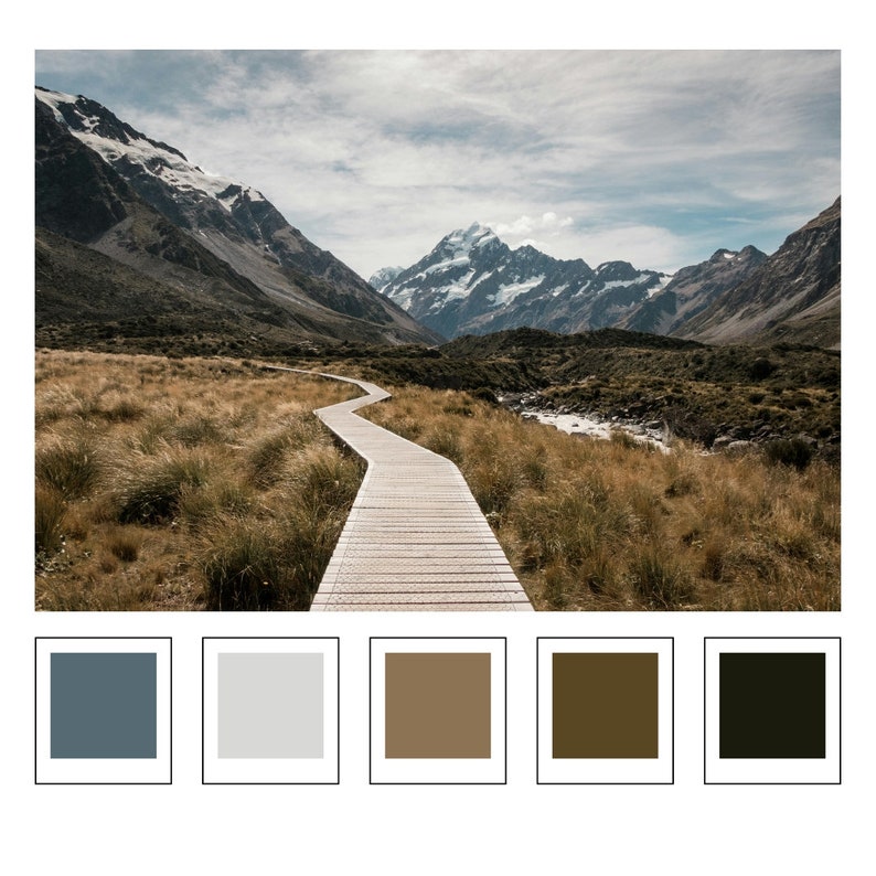 5 Mountain Themed Color Palettes, Instant Download - Etsy