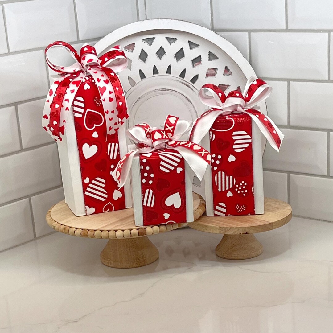 Valentine Day Decor Wooden Blocks Decor February Gift Set Idea Love ...