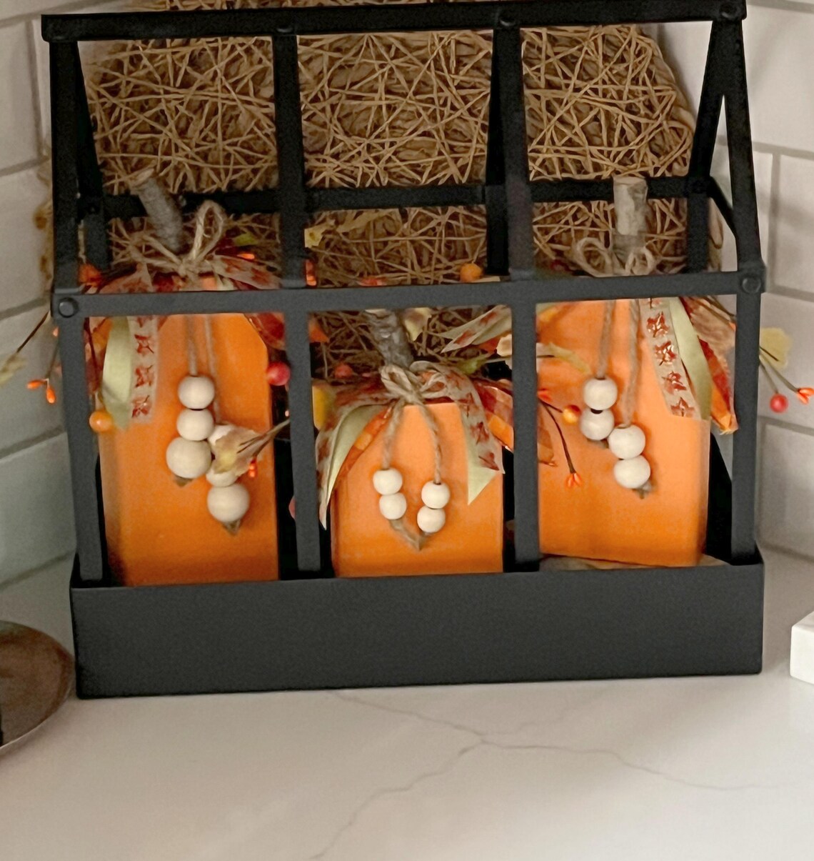 Wood Pumpkins Set, 2x4 Pumpkins Centerpiece, Wood Blocks Modern ...