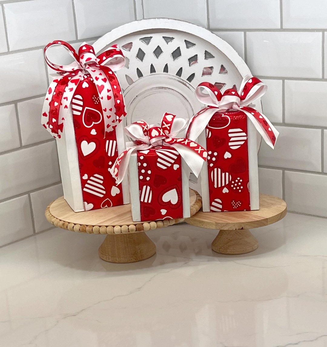 Valentine Day Decor Wooden Blocks Decor February Gift Set Idea Love ...