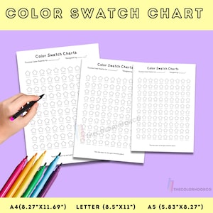 Star Color Swatch Chart | Printable Marker & Paint Swatch Template ...