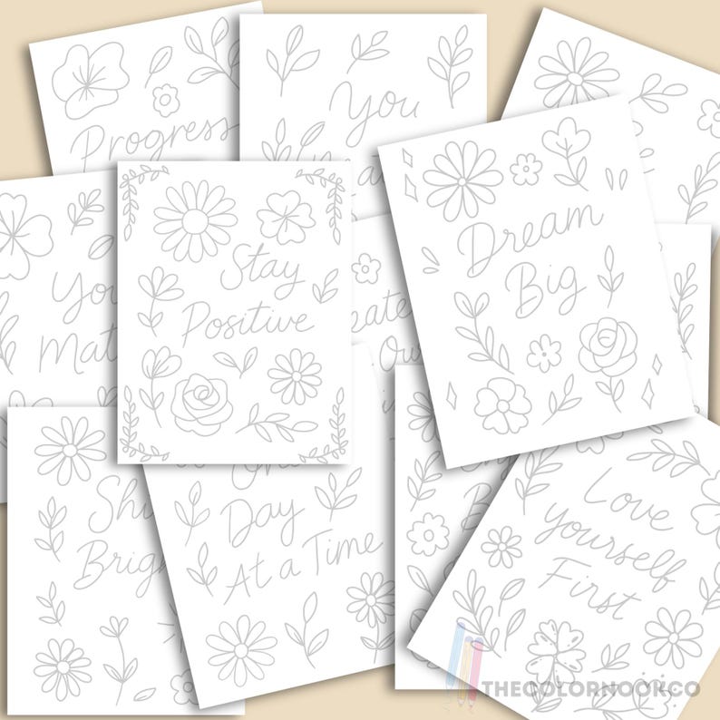 Affirmation Growth Mindset Coloring Book for Kids & Adults – Mindful ...