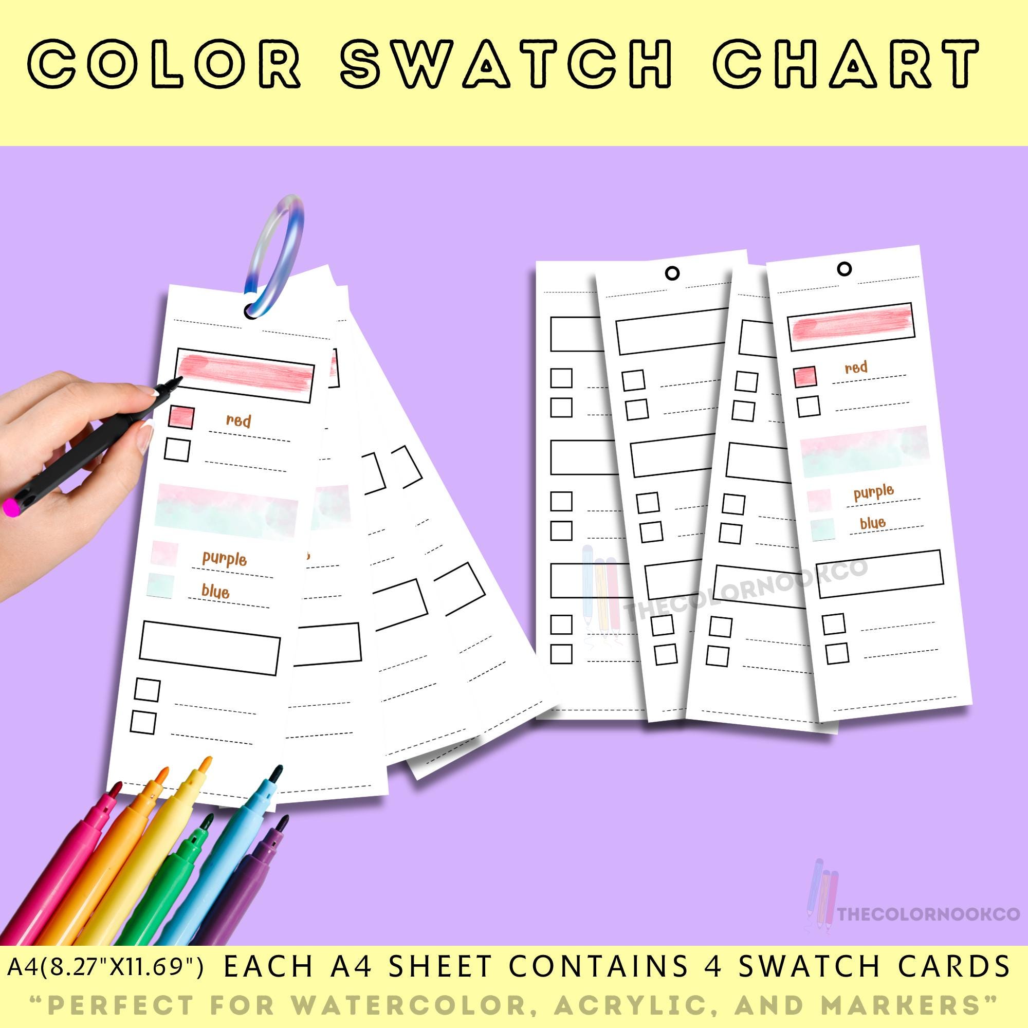 Portable Color Swatch Chart Template L Color Swatch Chart Printable ...
