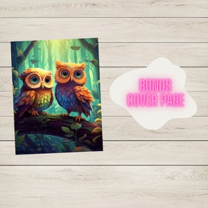 Woodland Owls Coloring Book, Baby Woodland Owls Fantasy Coloring Book ...