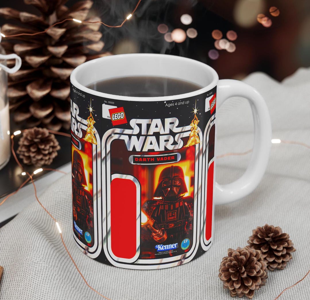 Star Wars Darth Vader Mini Figure 11oz White Mug, Coffee Cup, Tea Mug ...