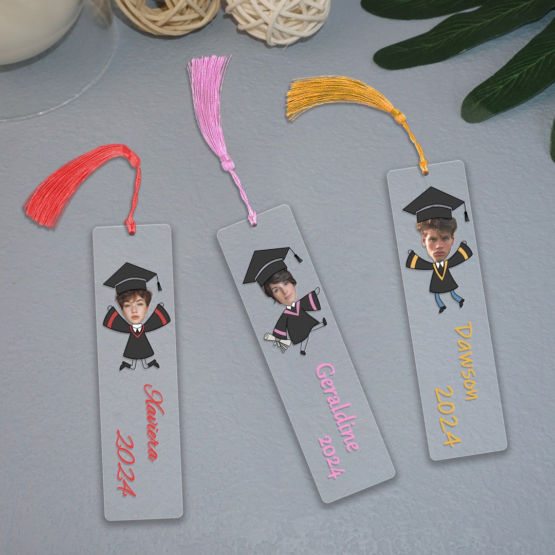 Personalized Class of 2024 Graduation Bookmark Custom Photo Acrylic ...
