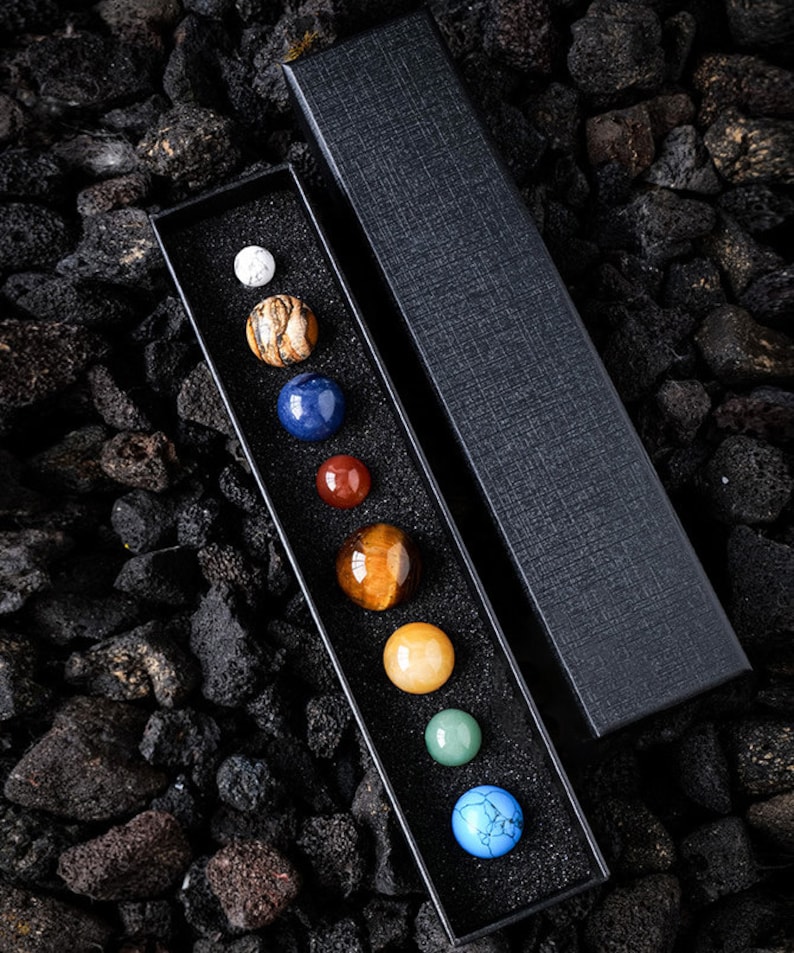 Handcrafted Gemstone Solar System Model: 8-planet Crystal Set - Etsy