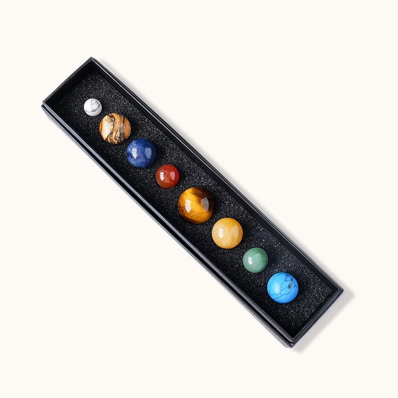 Handcrafted Gemstone Solar System Model: 8-planet Crystal Set - Etsy