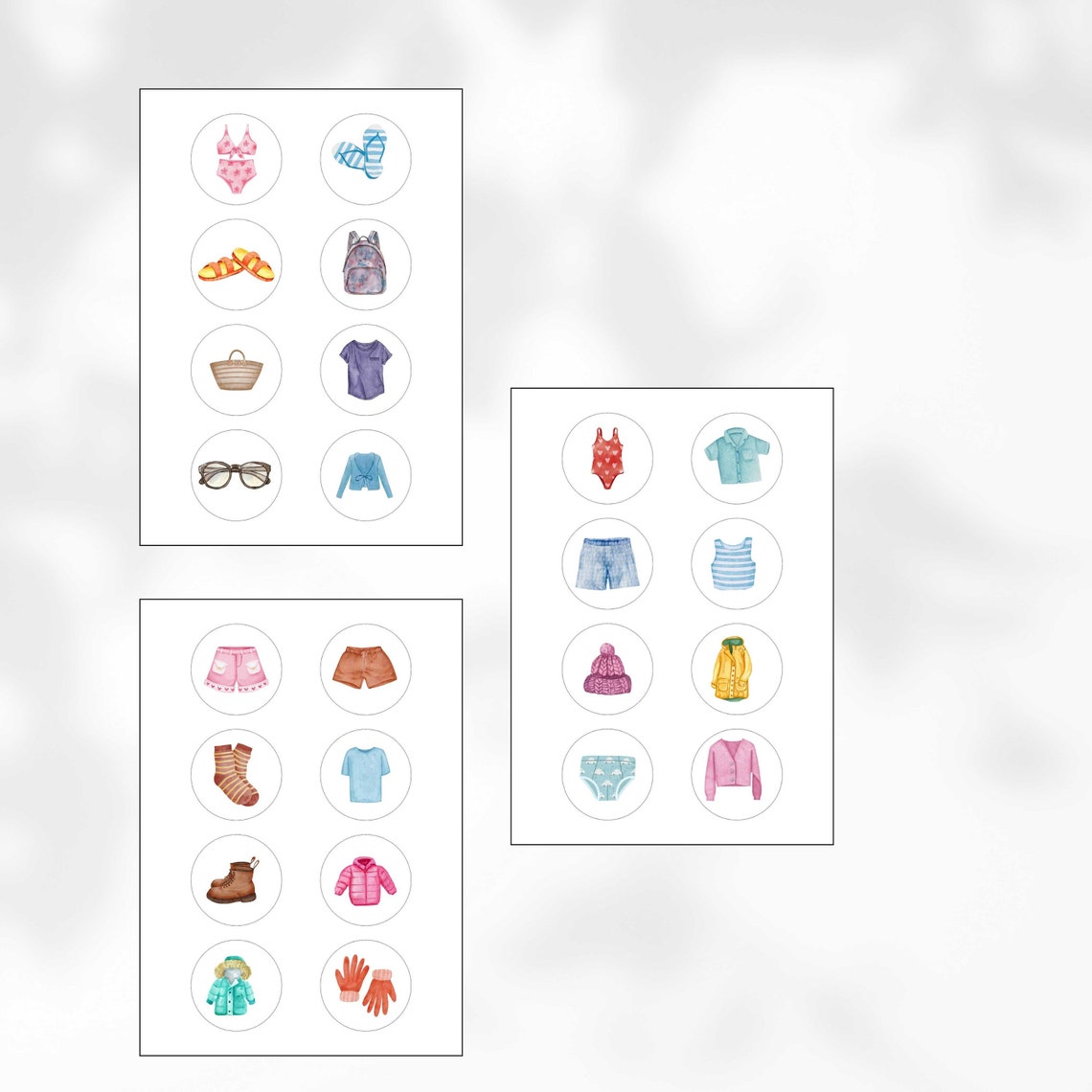 Wardrobe Labels Children, Organize Childrens Clothing, Montessori ...