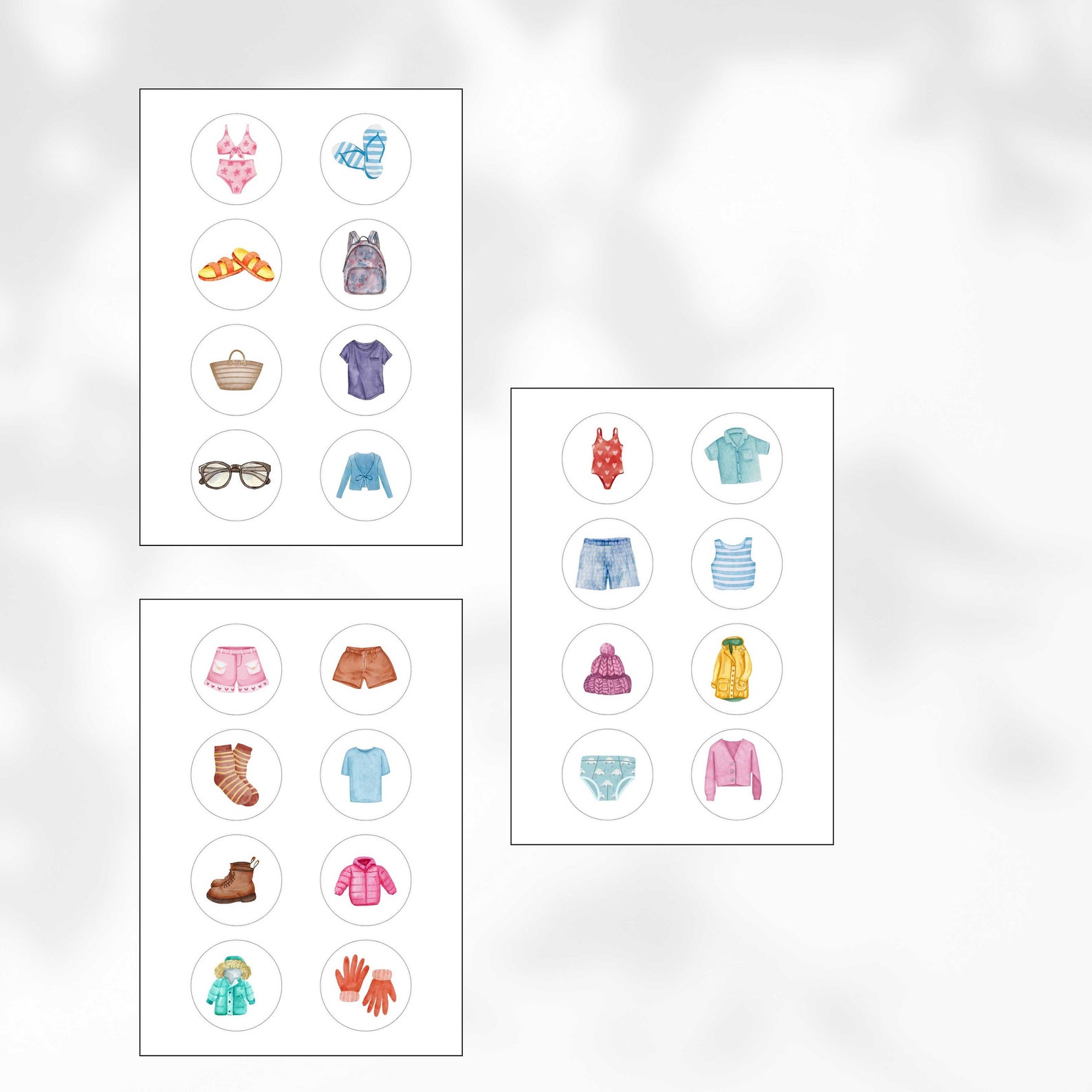 Wardrobe Labels Children, Organize Childrens Clothing, Montessori ...