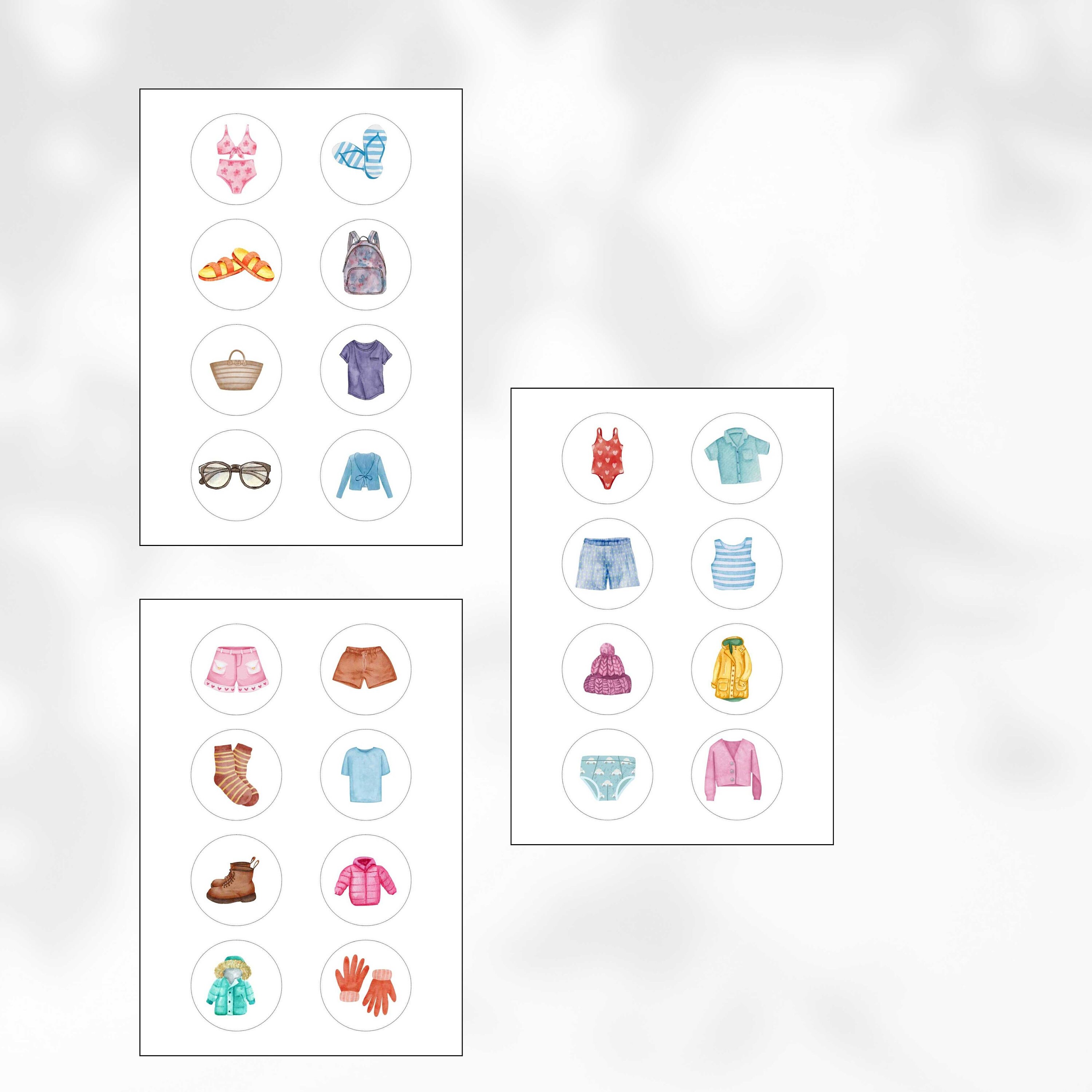 Wardrobe Labels Children, Organize Childrens Clothing, Montessori ...