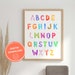 ABC Print, Rainbow Alphabet Poster, Printable Educational Wall Art ...