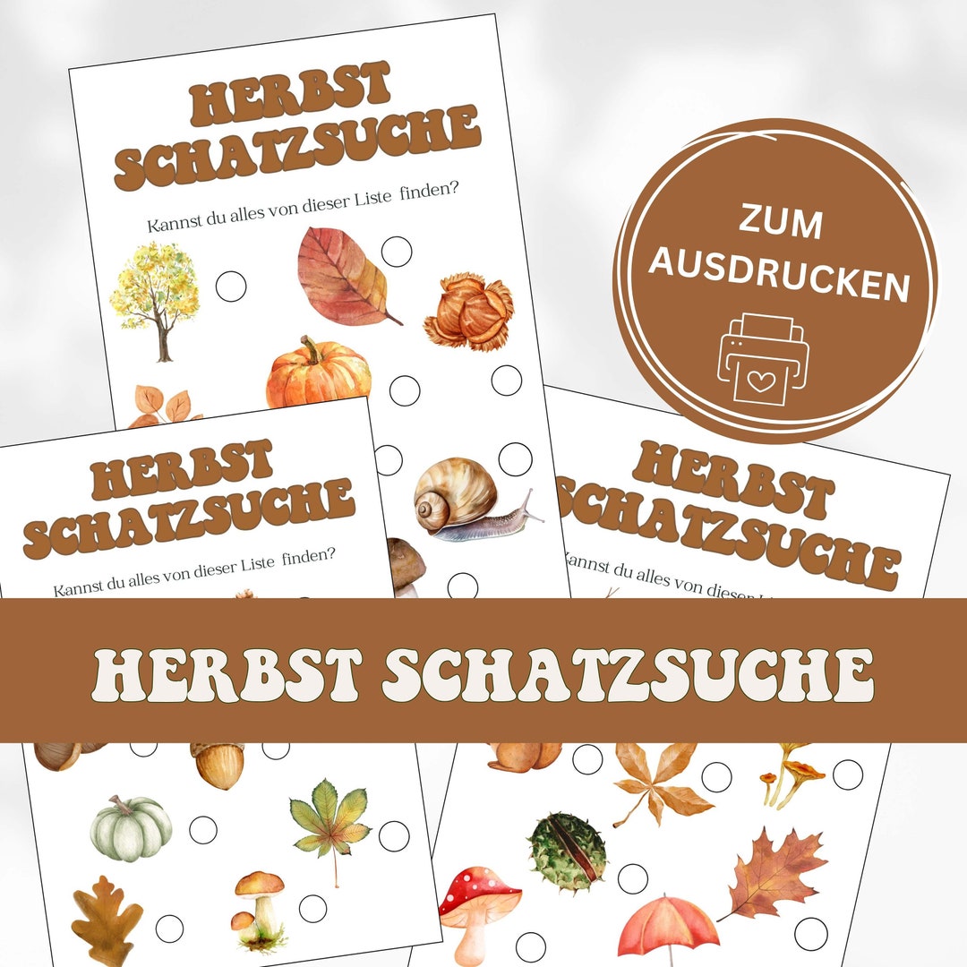 Fall Treasure Hunt for Children to Print Out, Children's Birthday ...