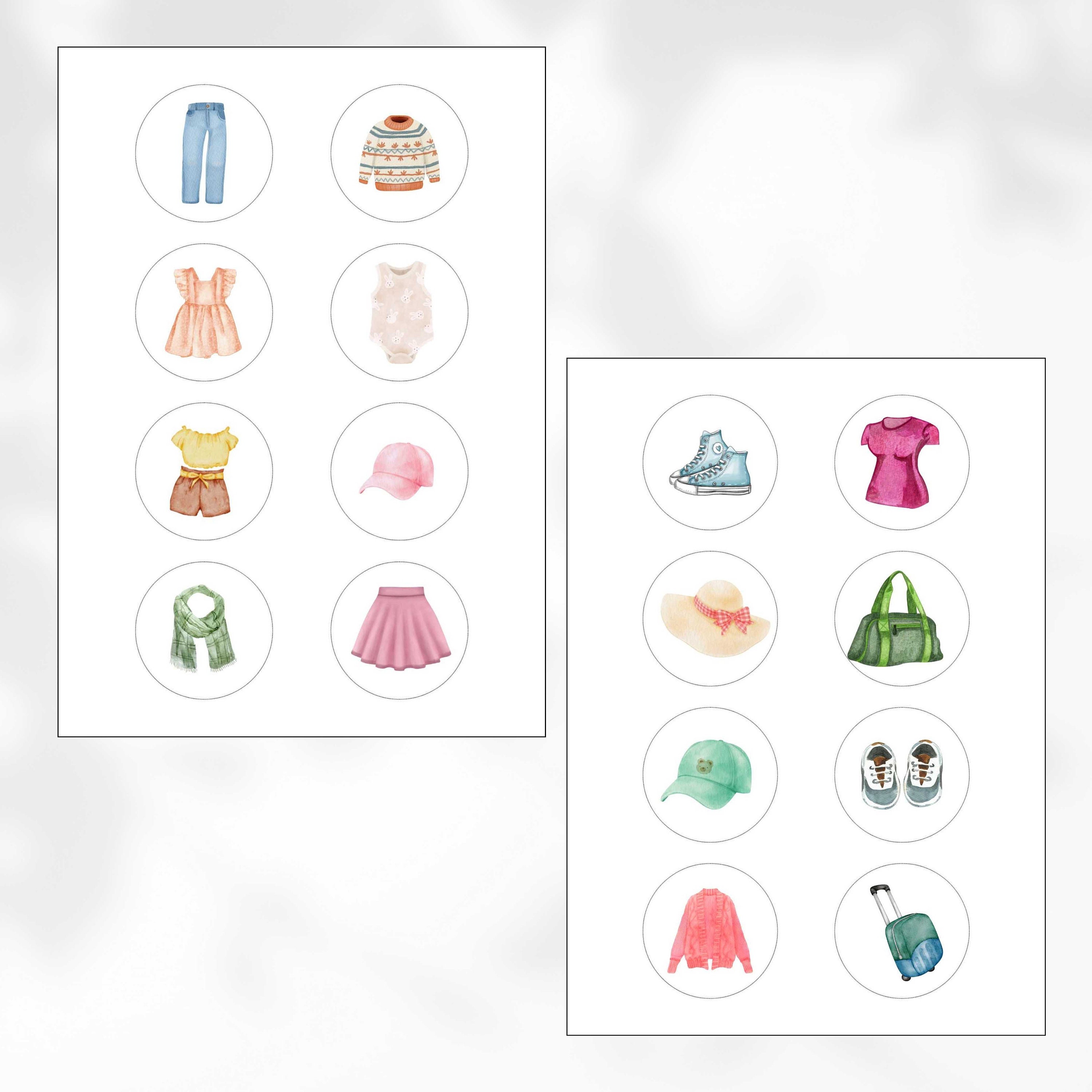 Wardrobe Labels Children, Organize Childrens Clothing, Montessori ...