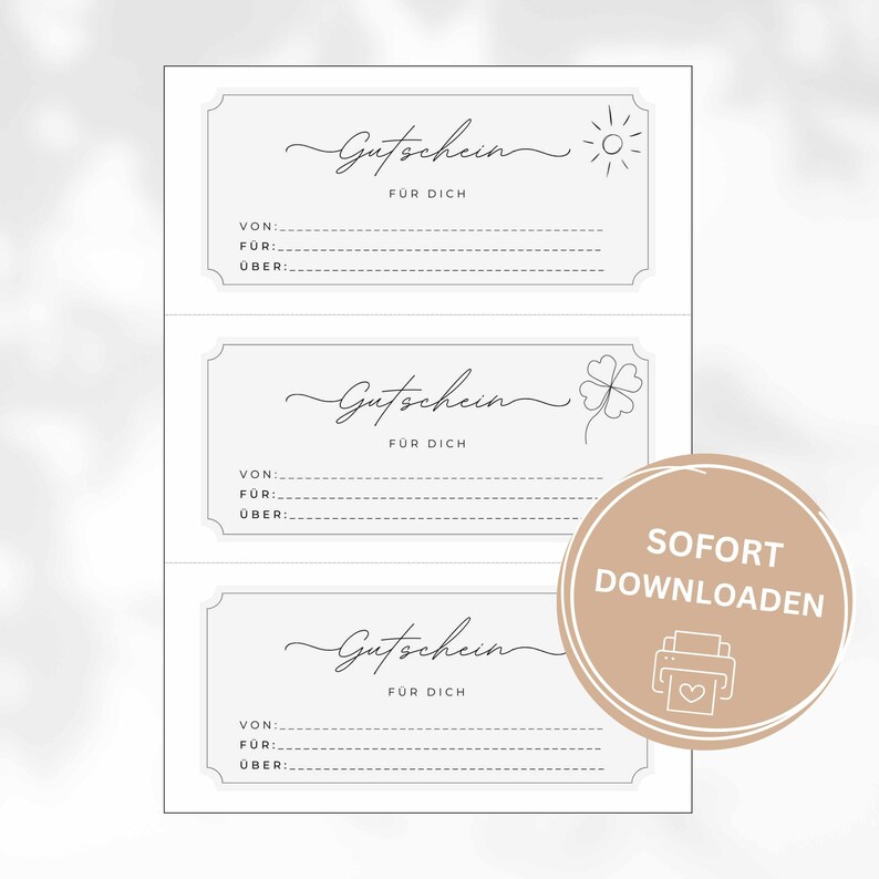 Voucher Template, Printable Voucher, DIY Voucher, Personalizable ...
