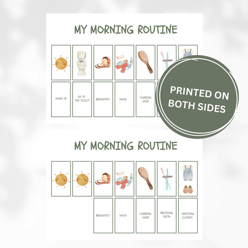 Morning Routine for Toddlers, Good Morning Plan, Routine Cards for ...