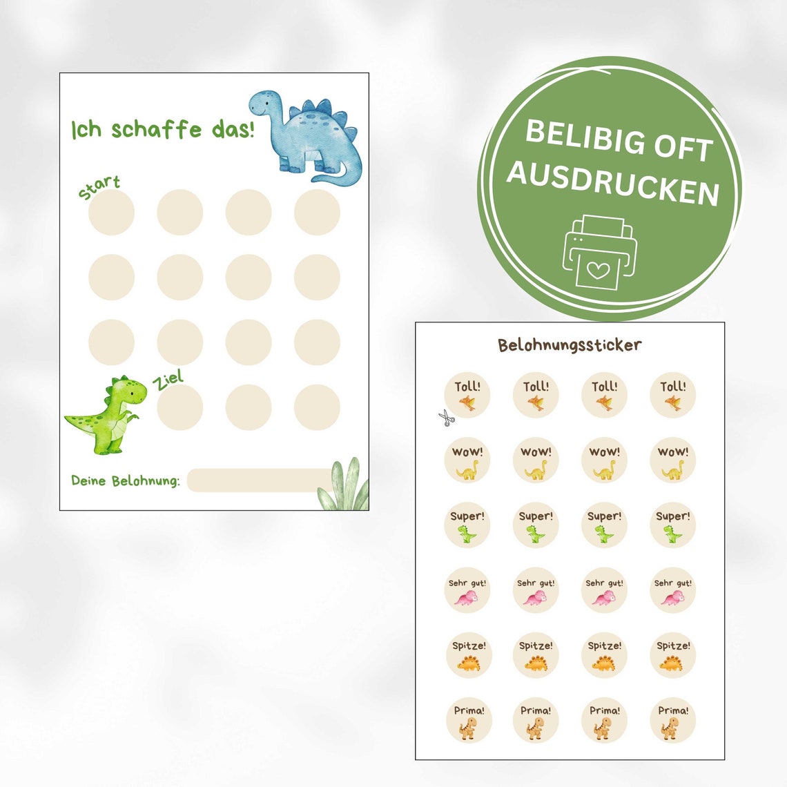 Dino Reward System Children, Dino Reward Plan, Reward Chart for ...