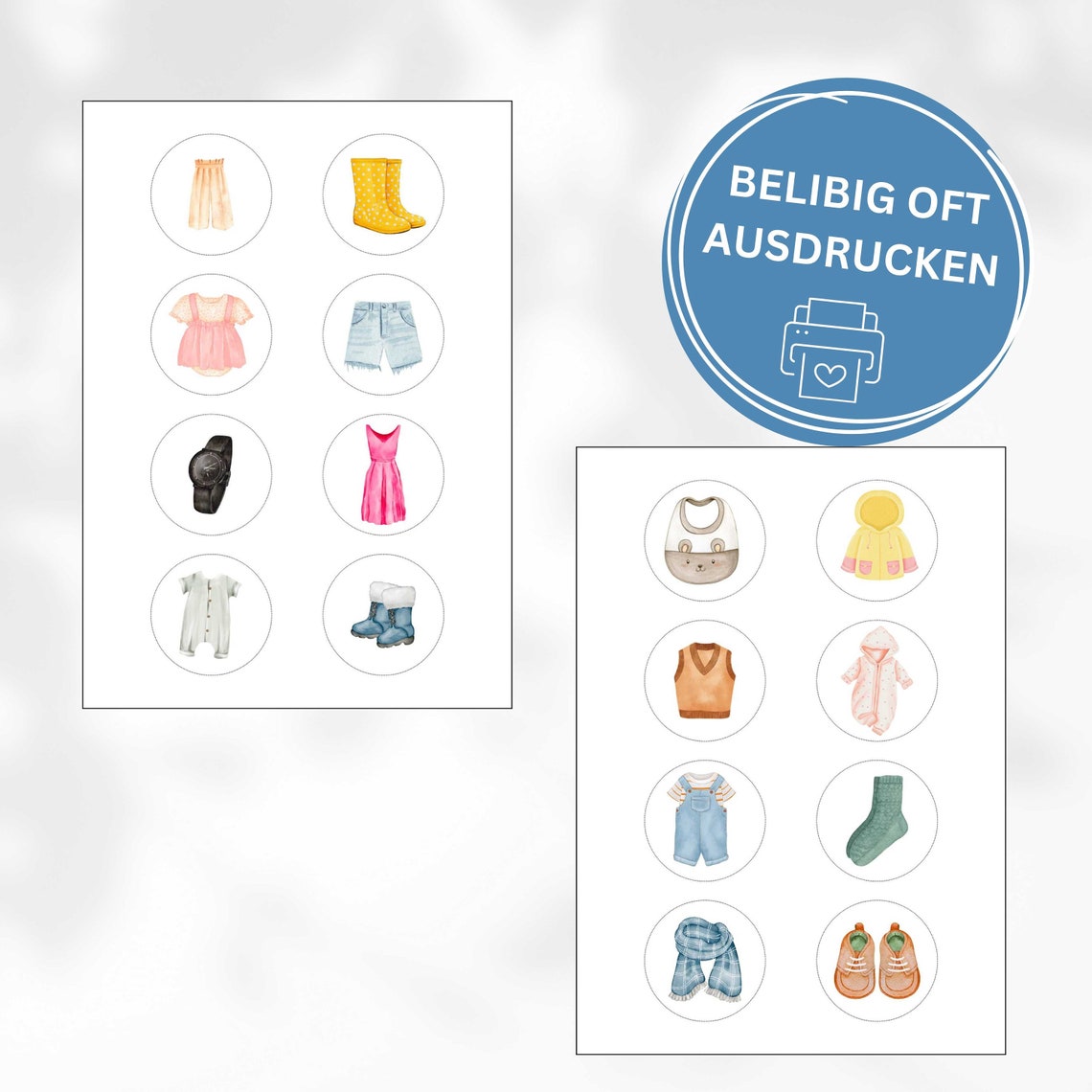 Wardrobe Labels Children, Organize Childrens Clothing, Montessori ...