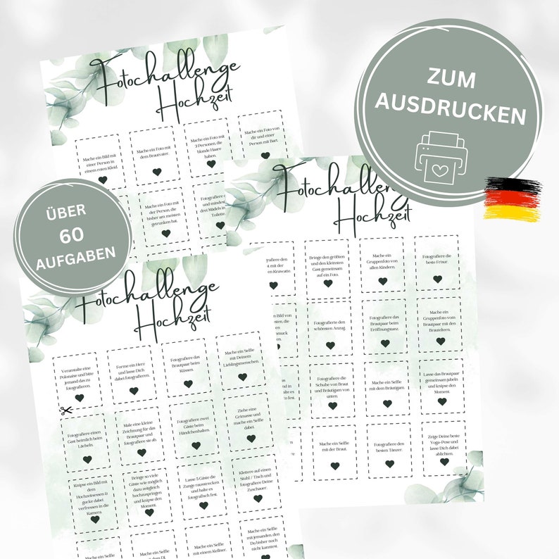 Wedding Games to Print Out, Photo Challenge, Wedding Photo Challenge ...