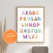 ABC Animal Print, Rainbow Alphabet Poster, Printable Educational Wall ...