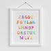 ABC Animal Print, Rainbow Alphabet Poster, Printable Educational Wall ...