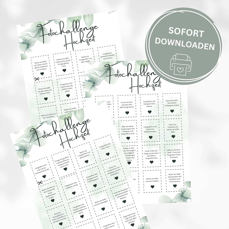 Wedding Games to Print Out, Photo Challenge, Wedding Photo Challenge ...