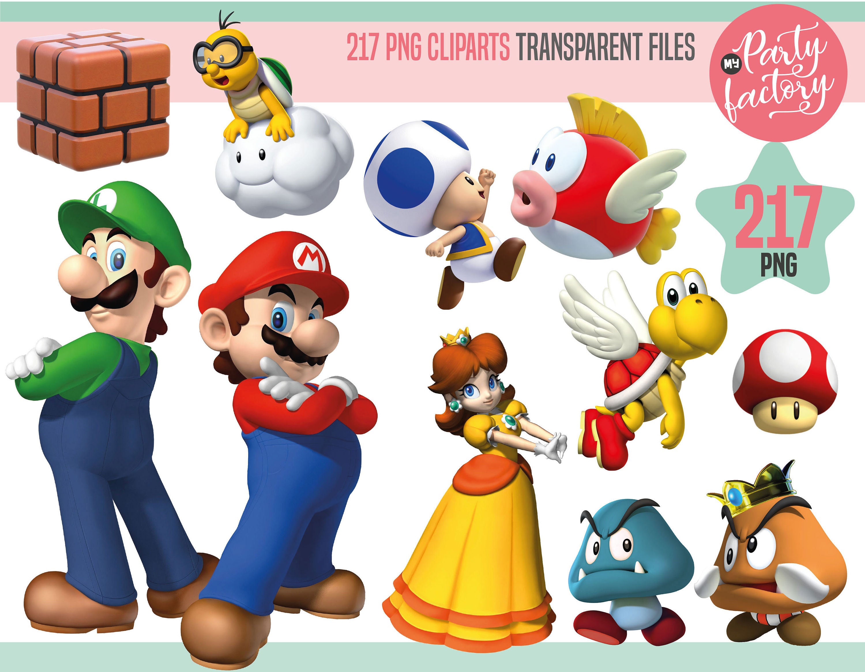 200 PNG Super Mario Clipart,transparent Images, Printable Mario ...