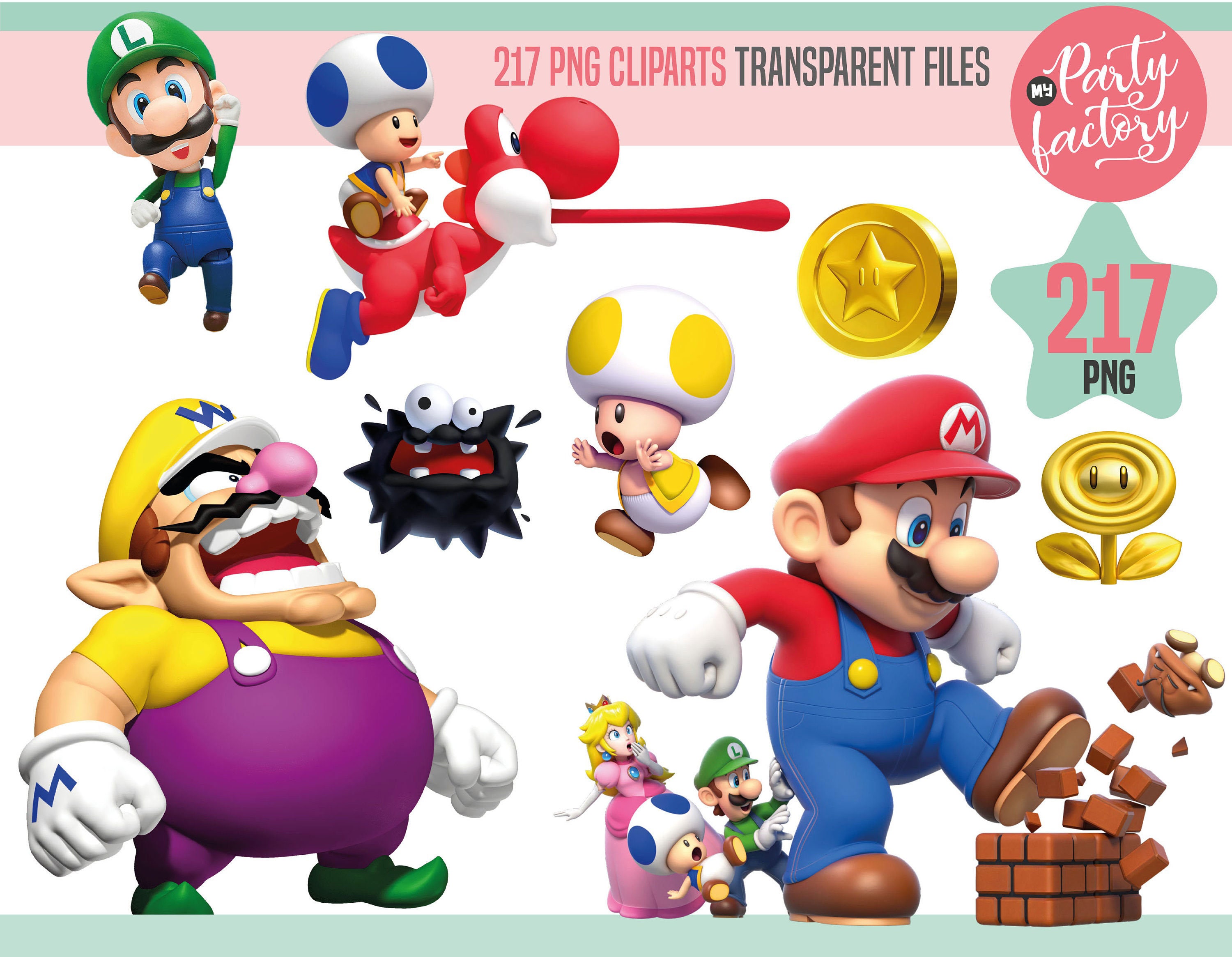 200 PNG Super Mario Clipart,transparent Images, Printable Mario ...