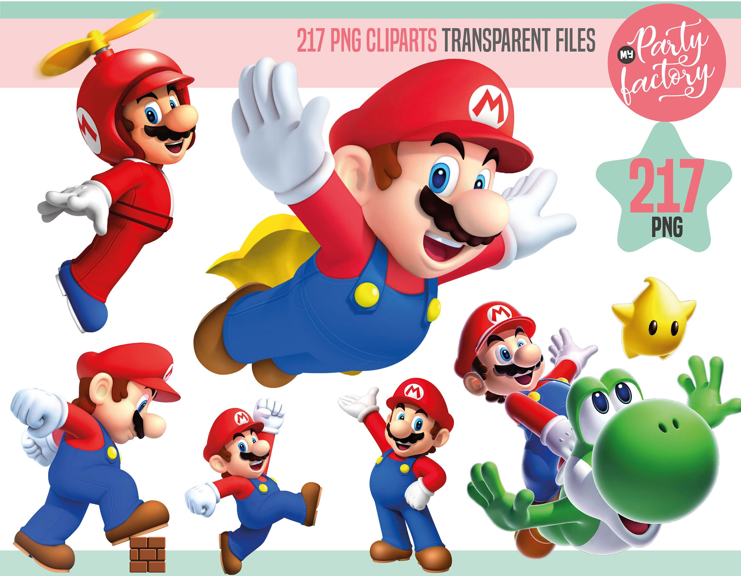200 PNG Super Mario Clipart,transparent Images, Printable Mario ...