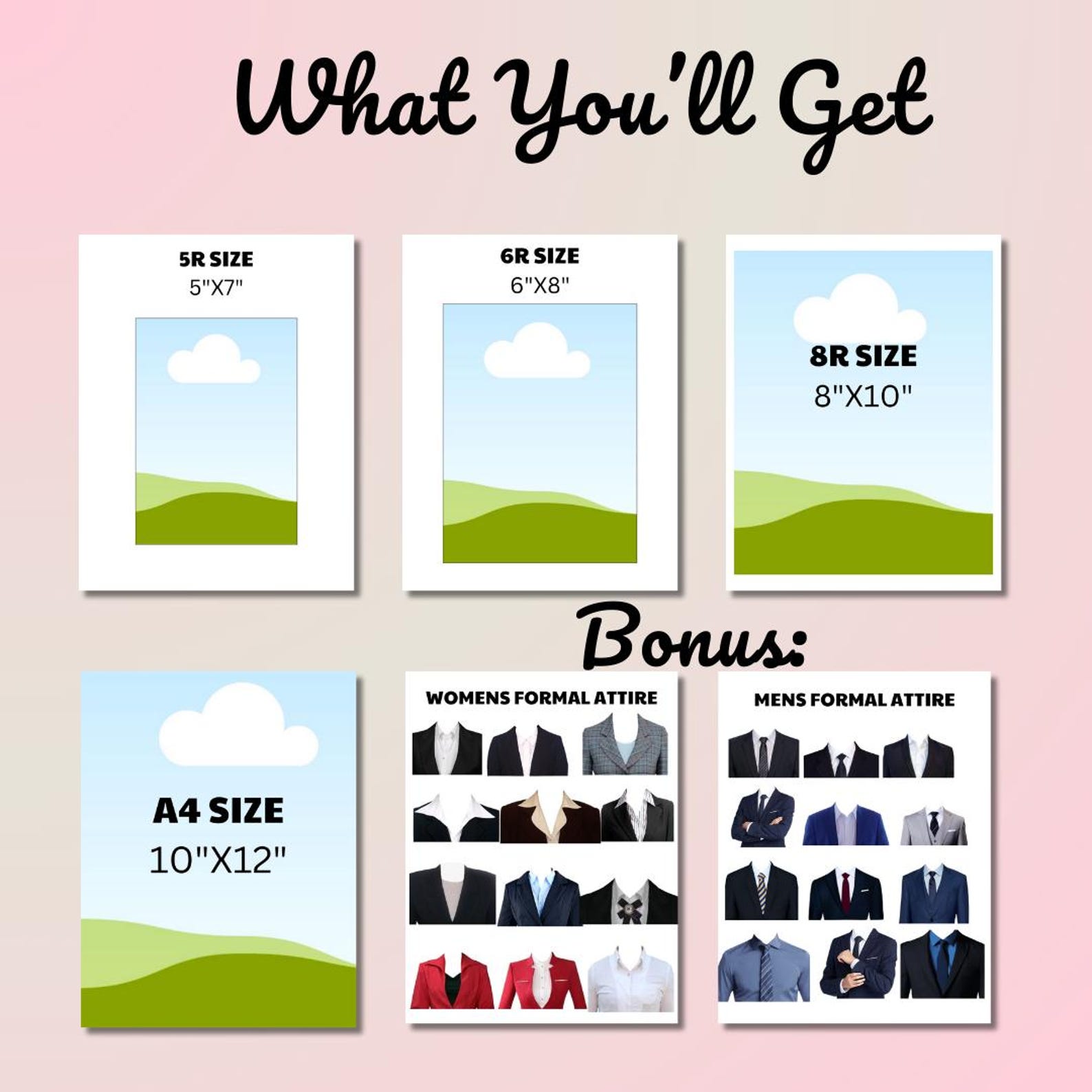 Rush ID and Passport Photo Canva Frame Templates, Editable Photo ...