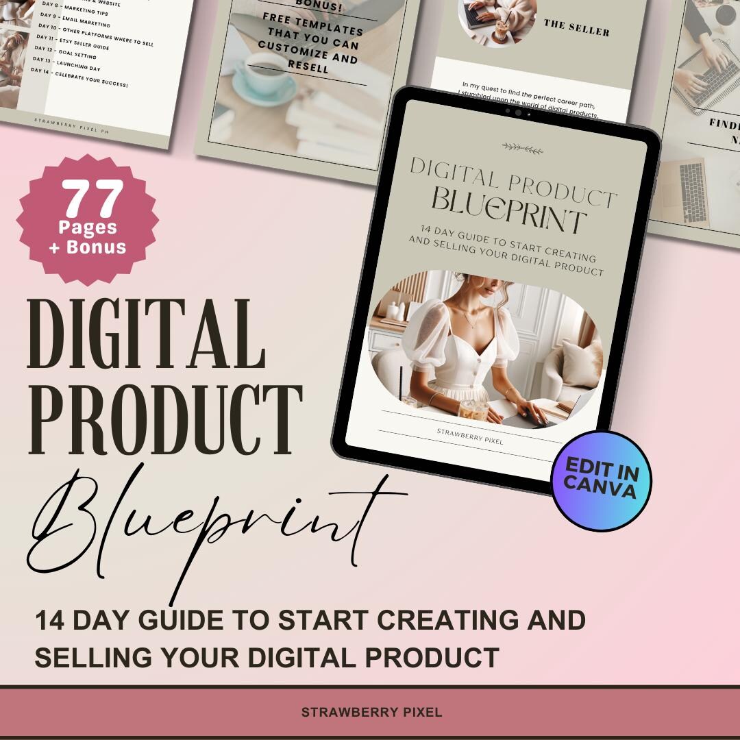 Digital Product Blueprint 14 Day Guide, Digital Product Course Ebook ...