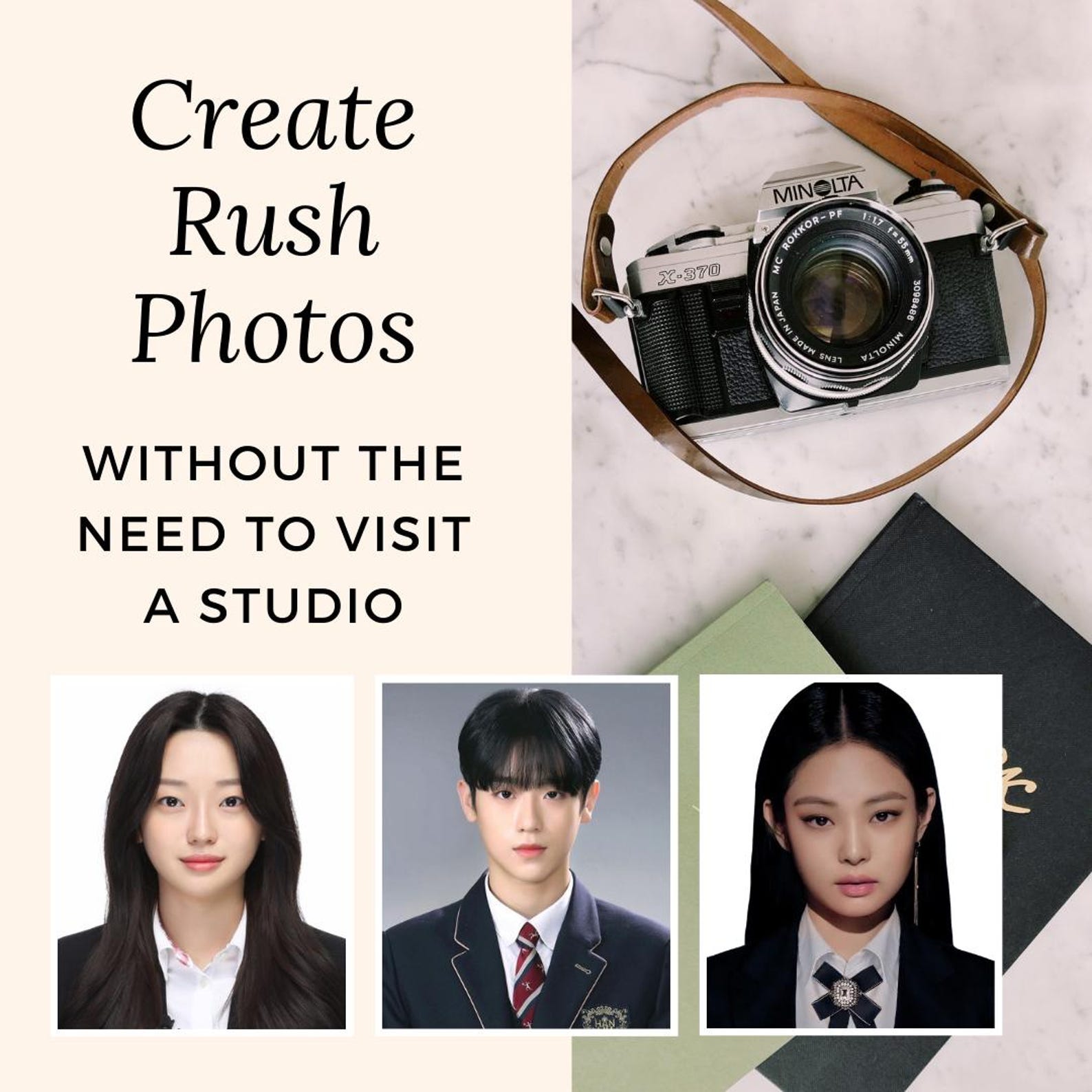 Rush ID and Passport Photo Canva Frame Templates, Editable Photo ...