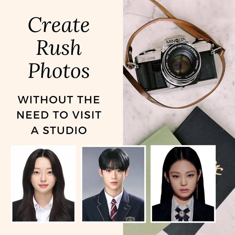 Rush ID and Passport Photo Canva Frame Templates, Editable Photo ...