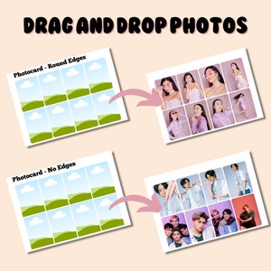 Photocard Template Canva Digital Product for KPOP Fan Personalized ...