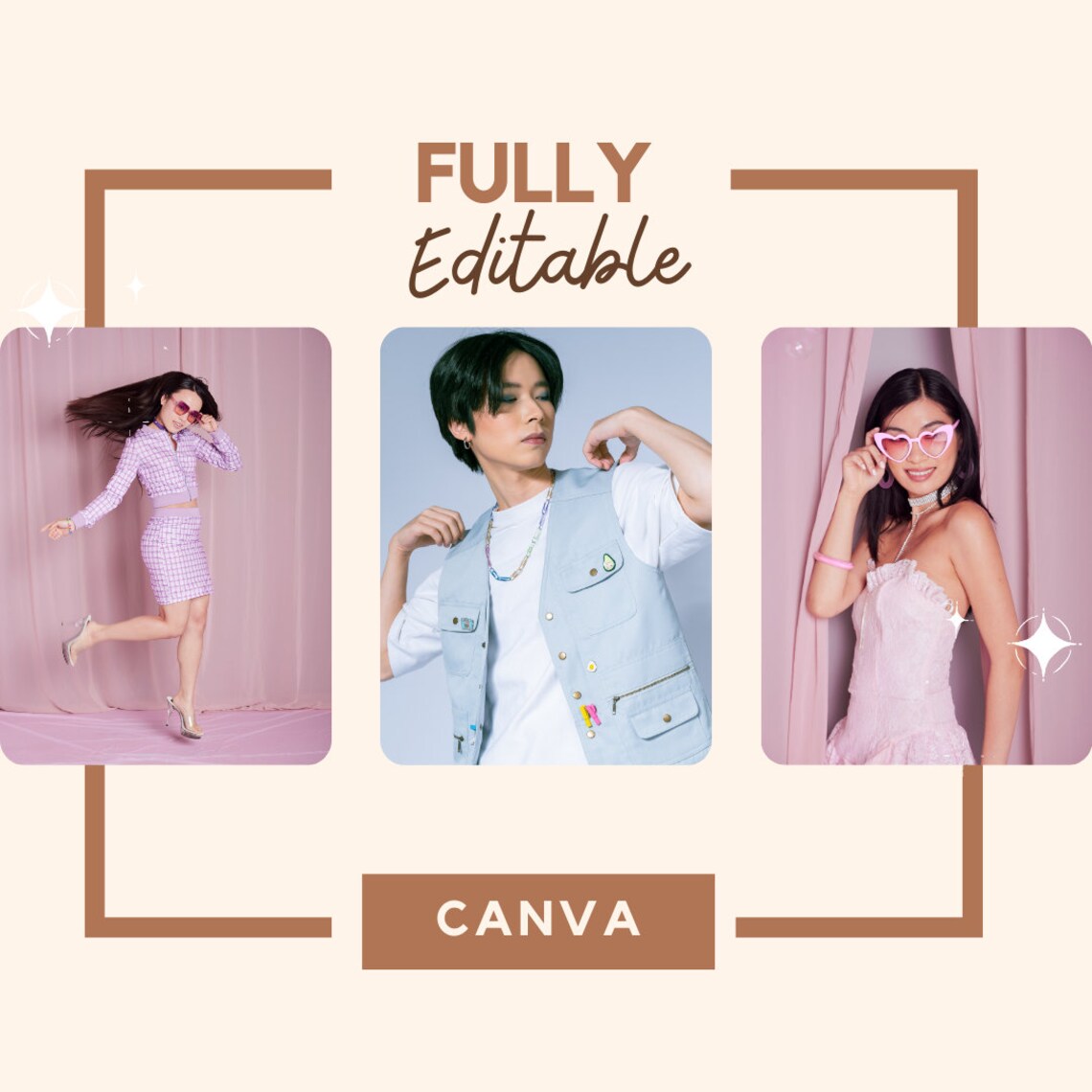 Photocard Template Canva Digital Product for KPOP Fan Personalized ...