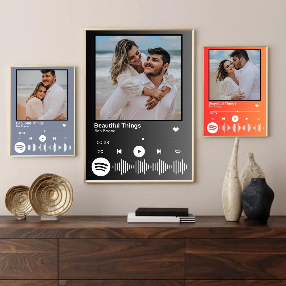Customizable Music Player Canva Frame Templates, Couple Gift ...
