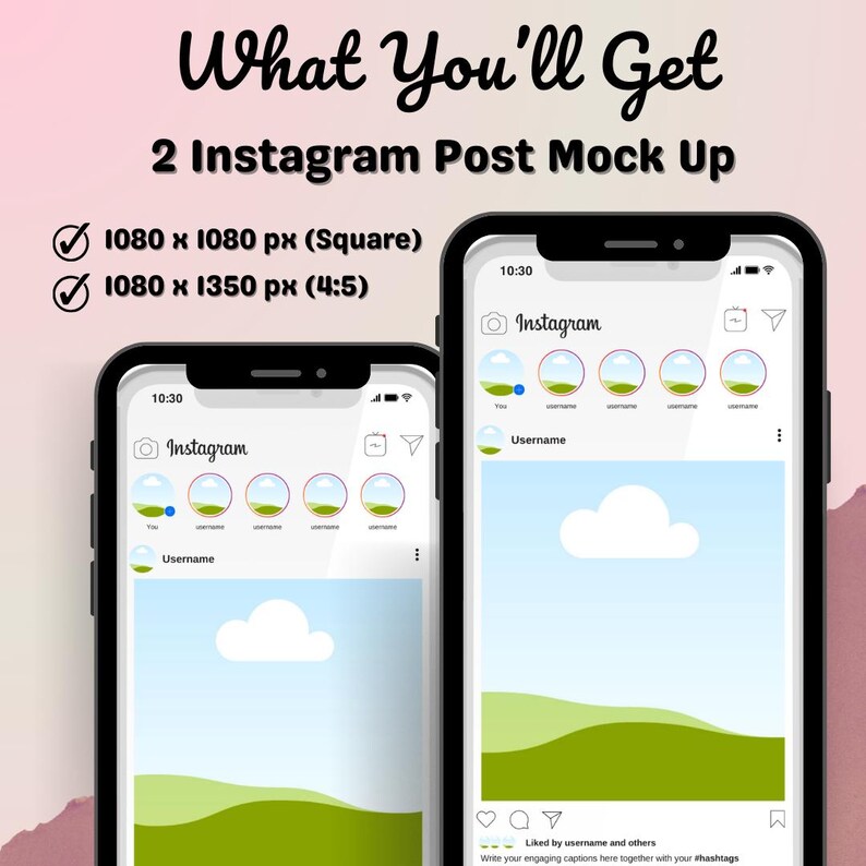 Instagram Profile Mock up Editable Canva Templates for Feed, Reels ...