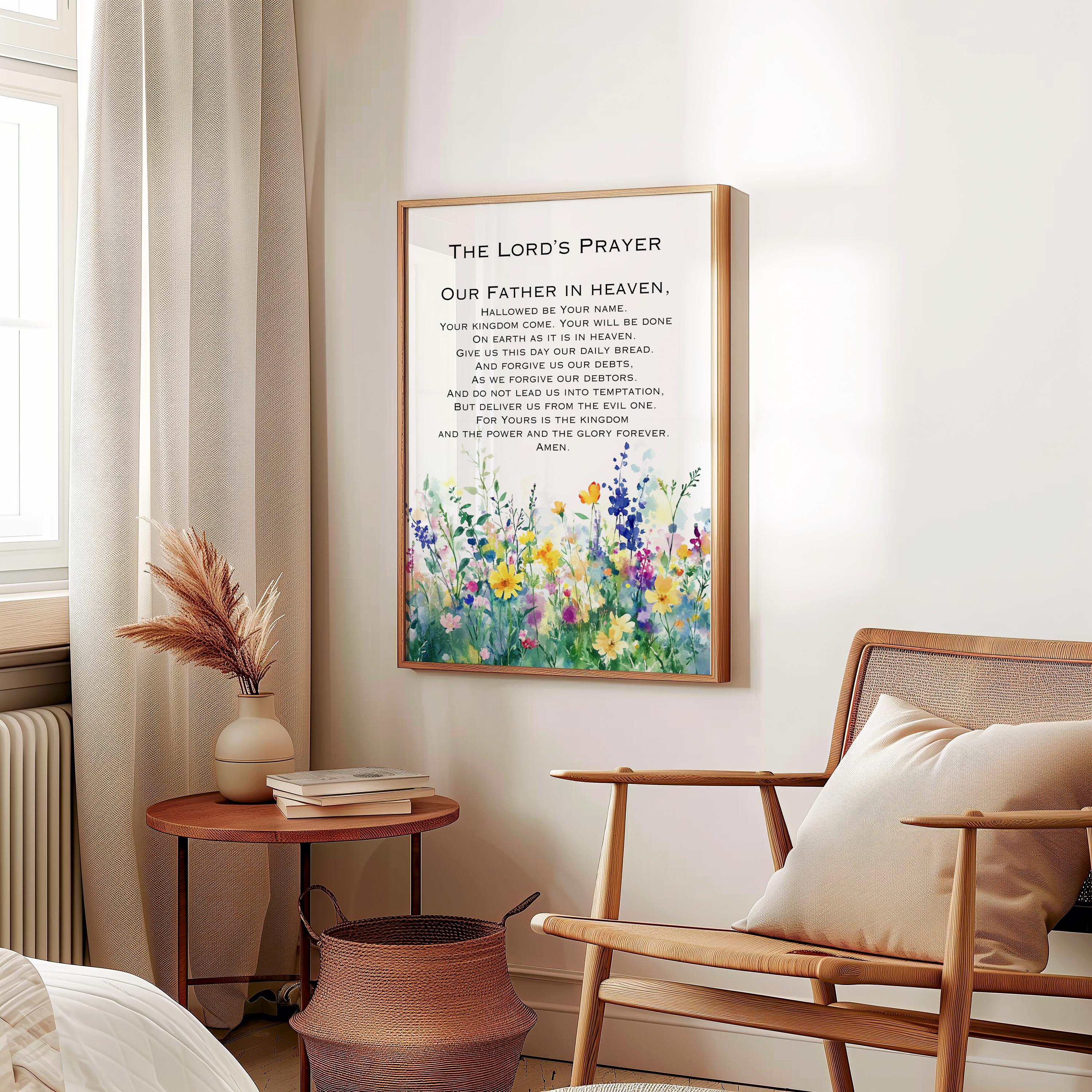 The Lord's Prayer Poster, the Lord's Prayer Printable, Prayer Printable ...