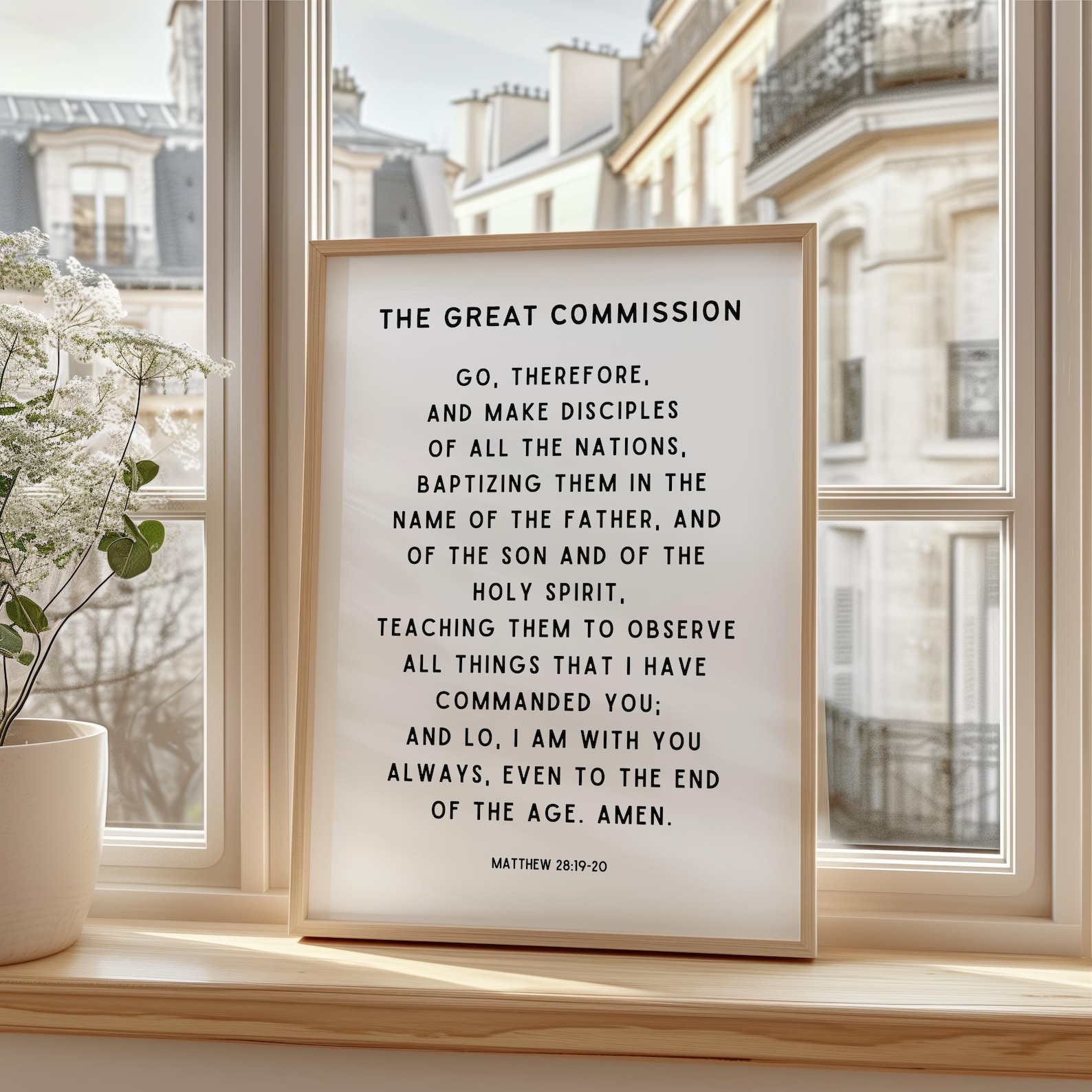The Great Commission, Bible Verse Wall Art, Printable Scripture ...