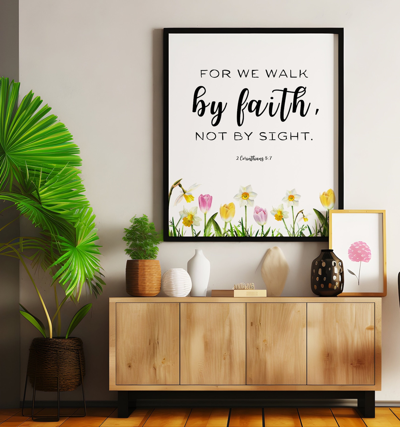 We Walk by Faith Not by Sight 2 Corinthians 5 7 Bible Verse Wall Art ...