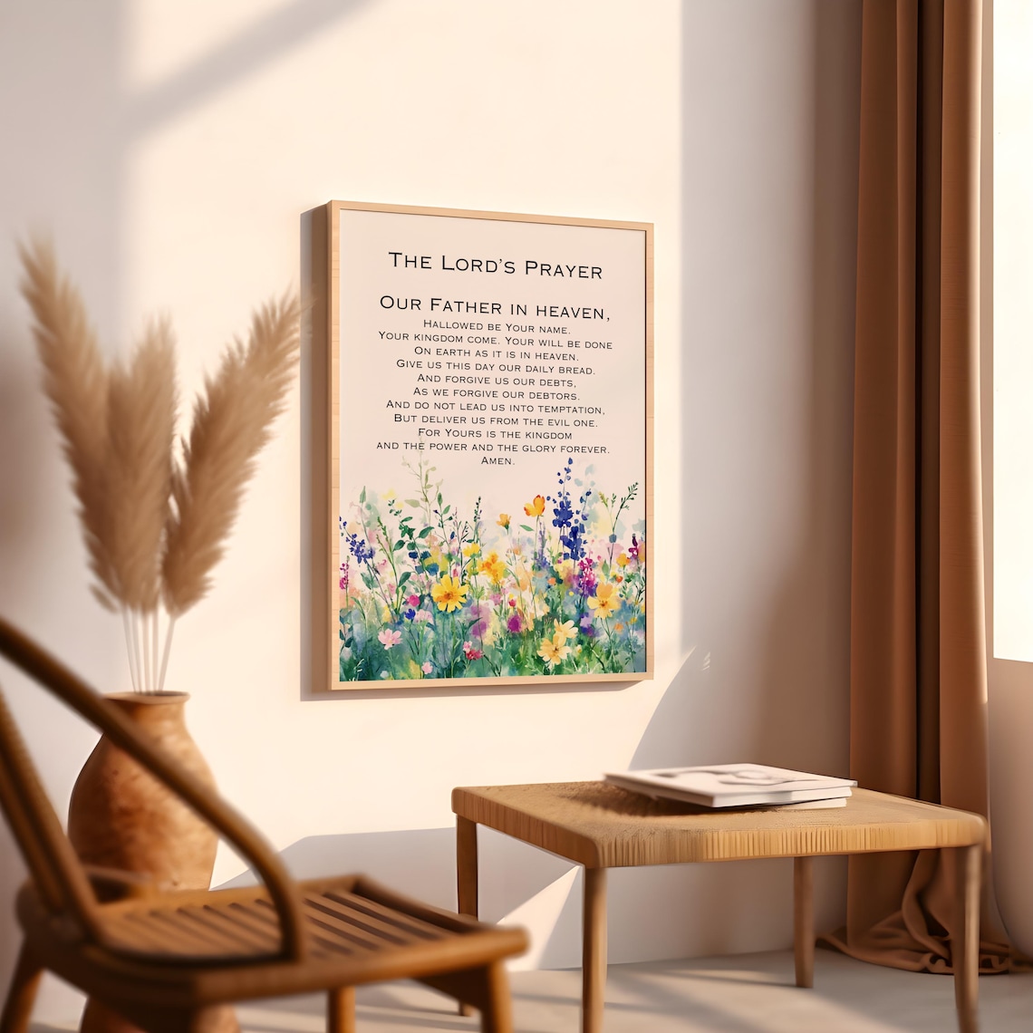 The Lord's Prayer Poster, the Lord's Prayer Printable, Prayer Printable ...