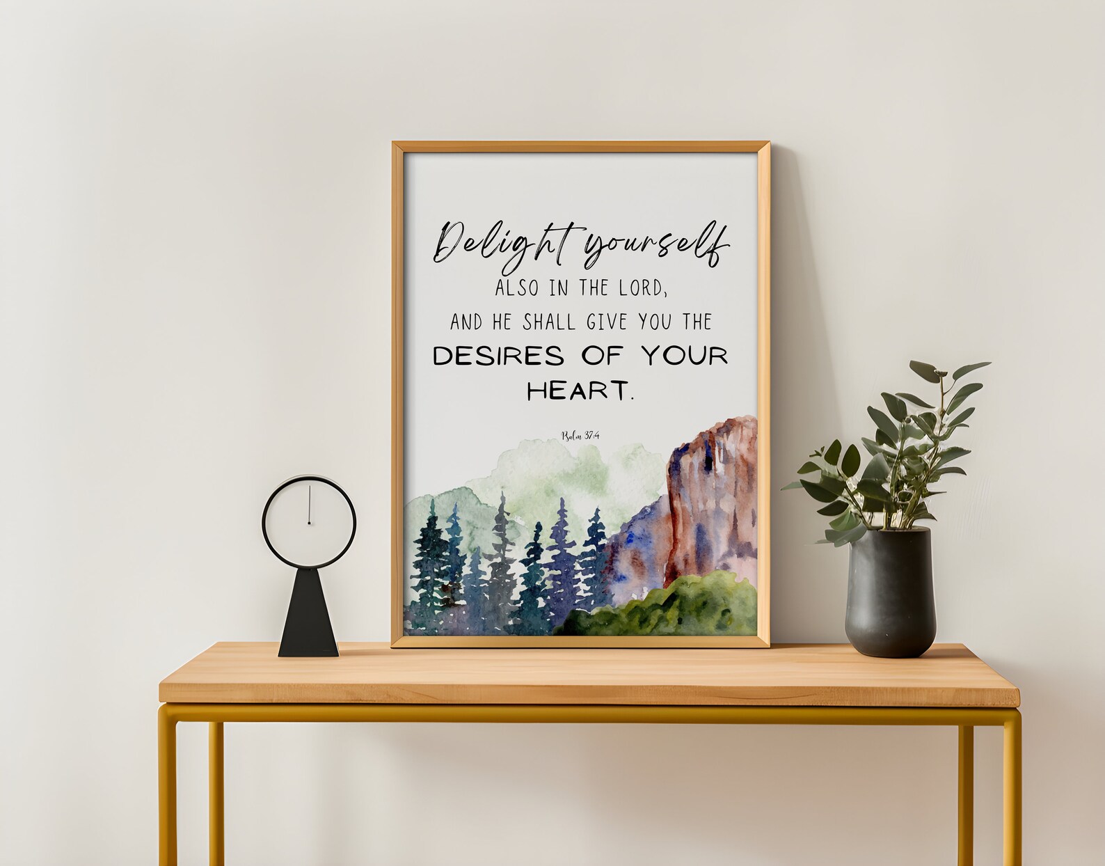 Delight Yourself in the Lord Psalm 37 4 Bible Verse Wall Art Scripture ...
