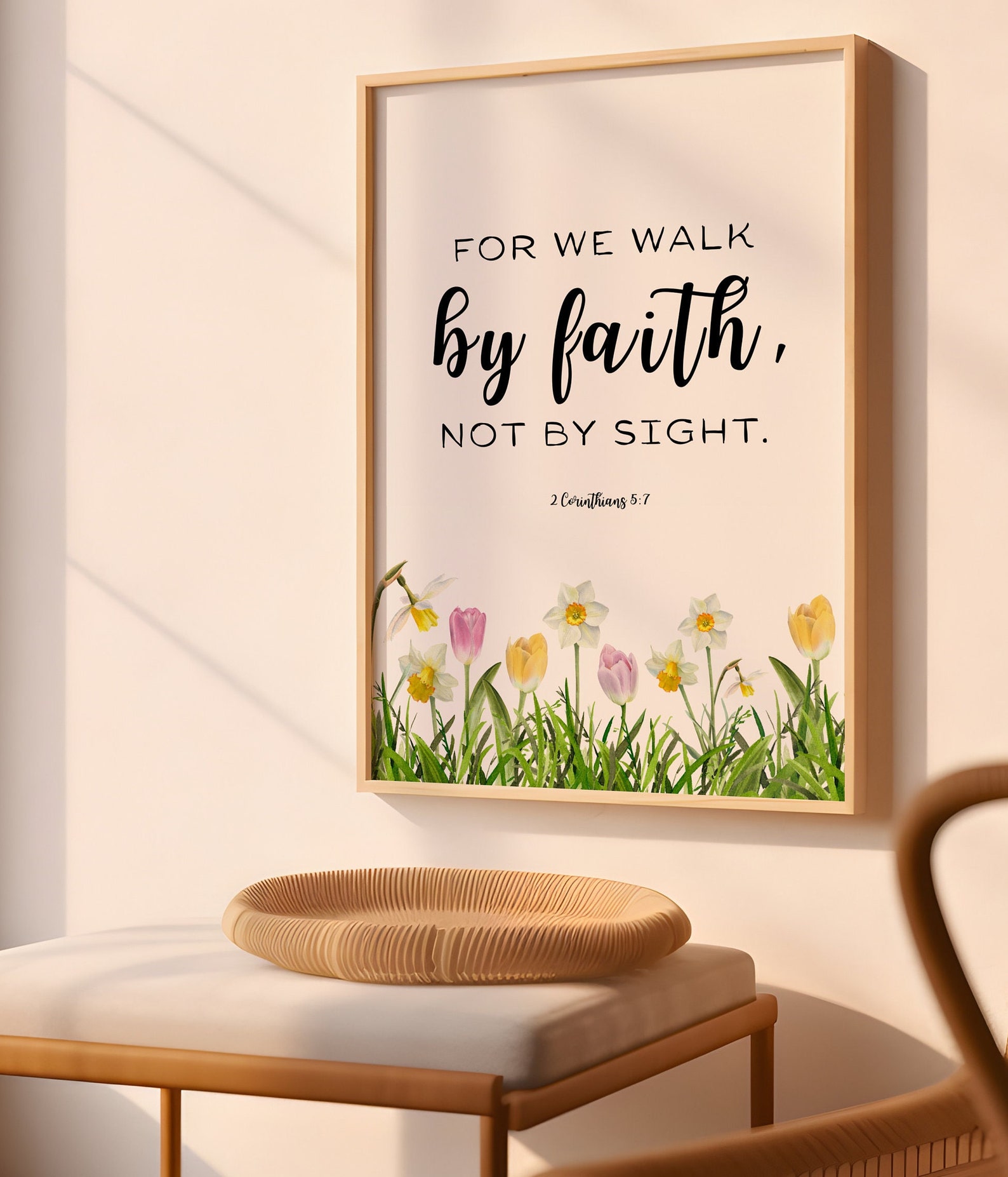 We Walk by Faith Not by Sight 2 Corinthians 5 7 Bible Verse Wall Art ...