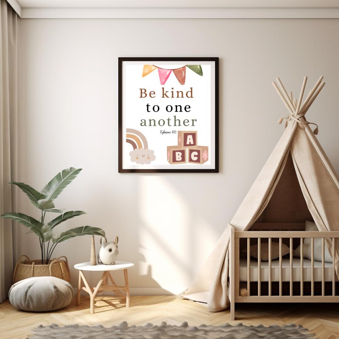 Be Kind to One Another Ephesians 4 32 Print for Kids Sunday School ...