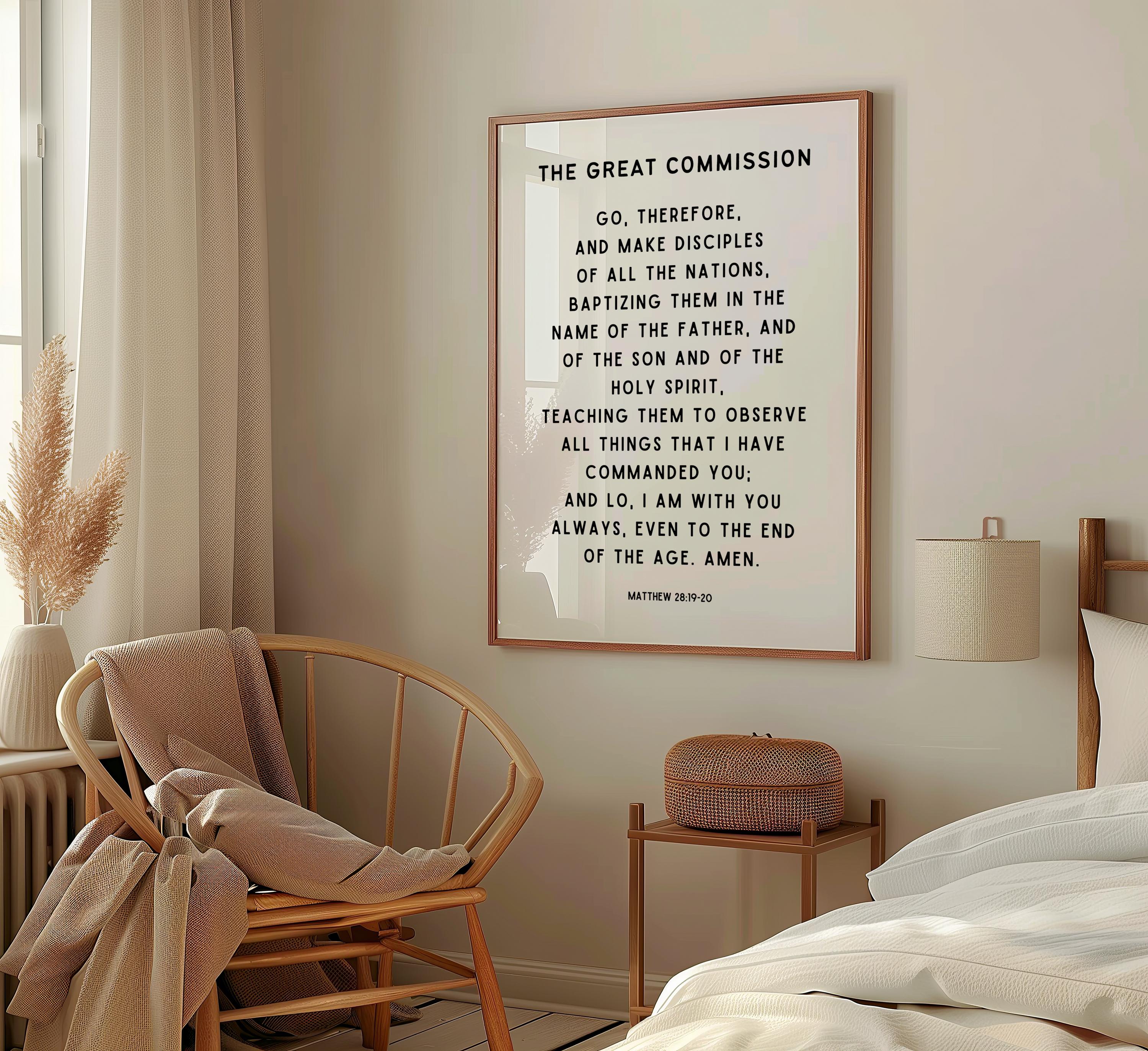 The Great Commission, Bible Verse Wall Art, Printable Scripture ...