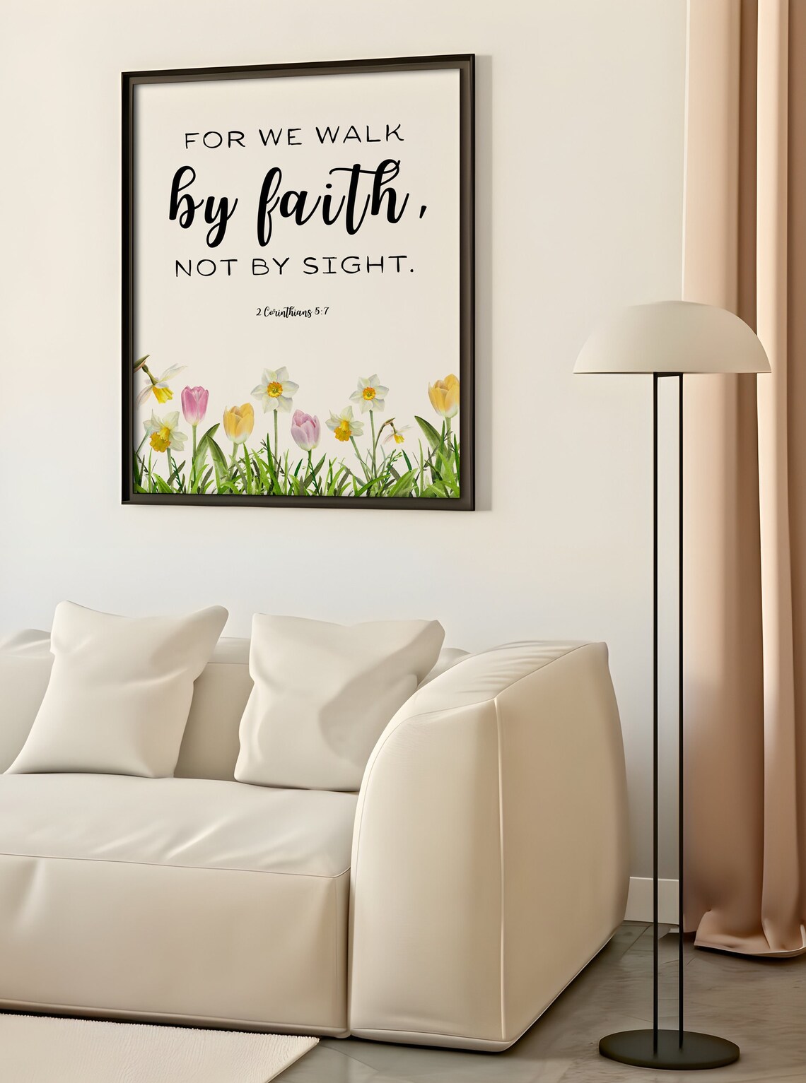We Walk by Faith Not by Sight 2 Corinthians 5 7 Bible Verse Wall Art ...