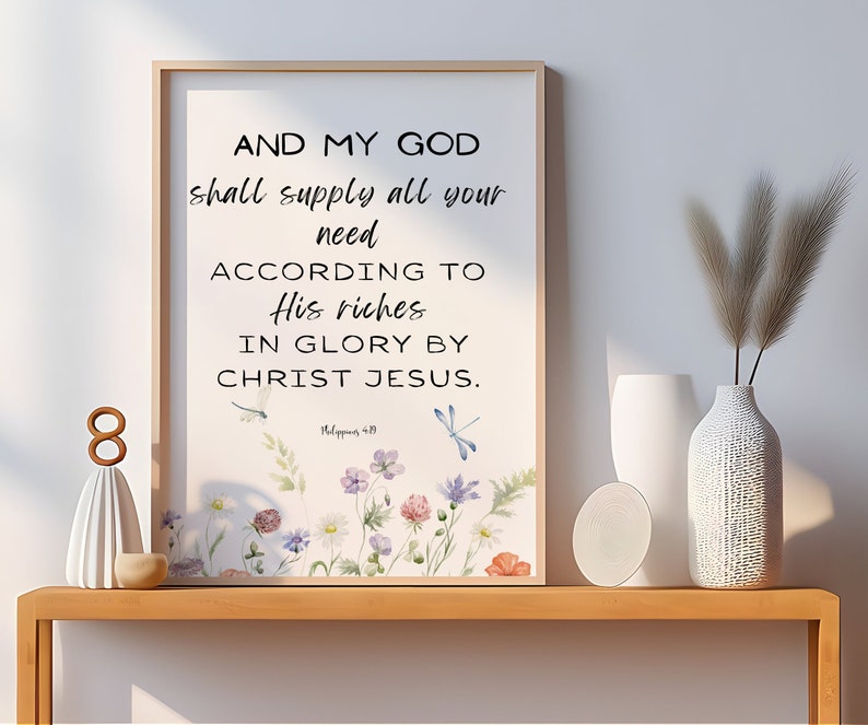 And My God Shall Supply All Your Need, Philippians 4 19, Bible Verse ...