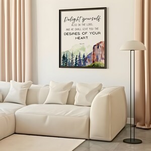 Delight Yourself in the Lord Psalm 37 4 Bible Verse Wall Art Scripture ...