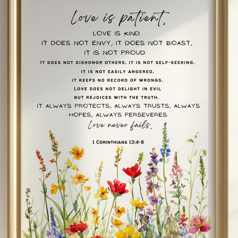 1 Corinthians 13 4 7 - Etsy